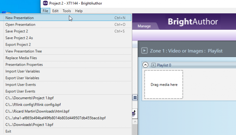 ¿Cómo activar el modo mosaico en BrightAuthor? · imaginArt